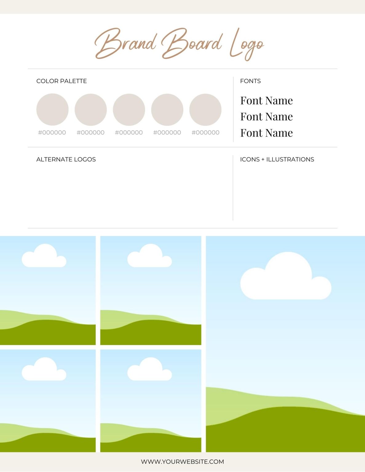 Brand Board Template Canva PLR