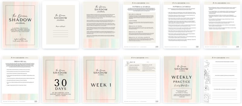Dreams Journal Template Canva PLR