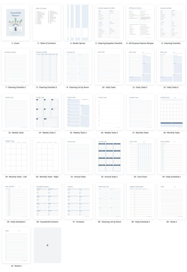 Printable Household Planner
