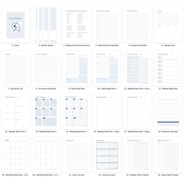 Printable Meal Planner + Food Journal